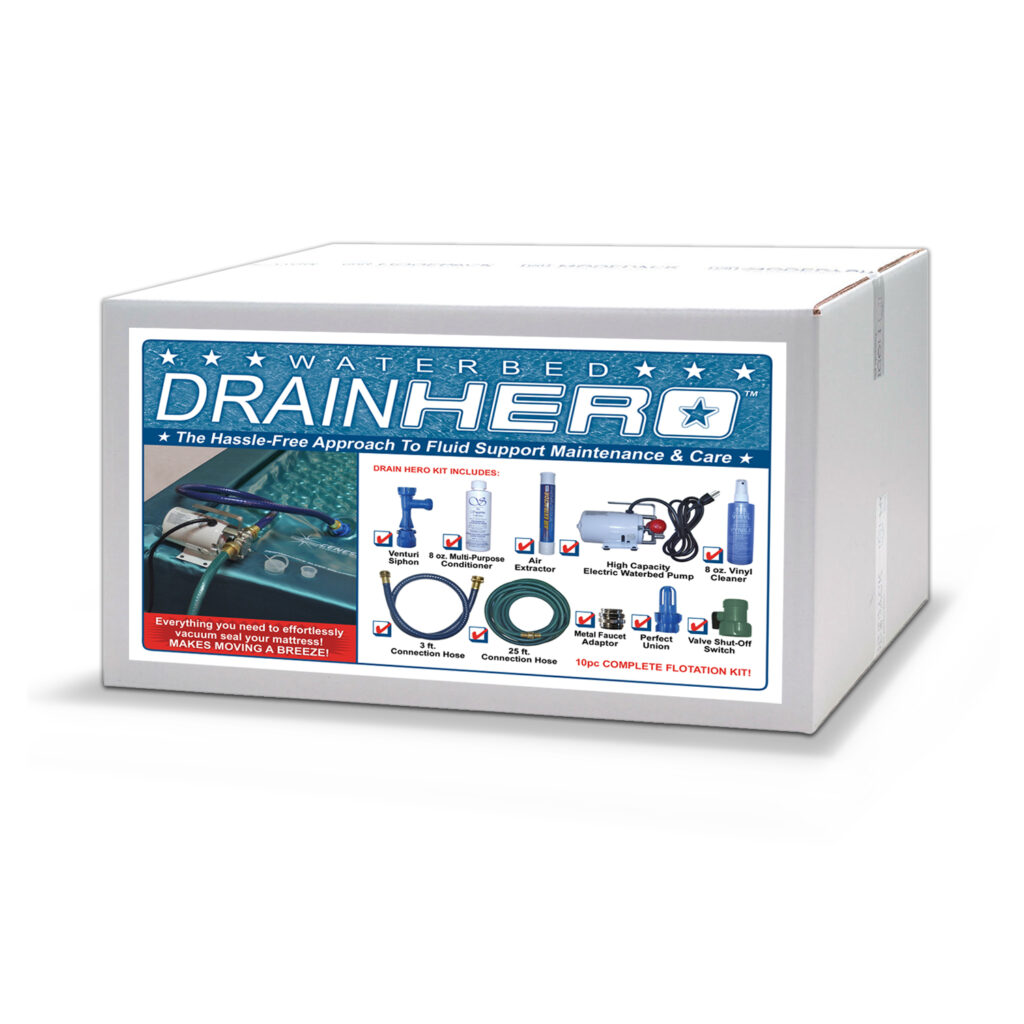 Waterbed Drain Hero – Complete 10pc Fill, Drain, Maintain Kit - InnoMax