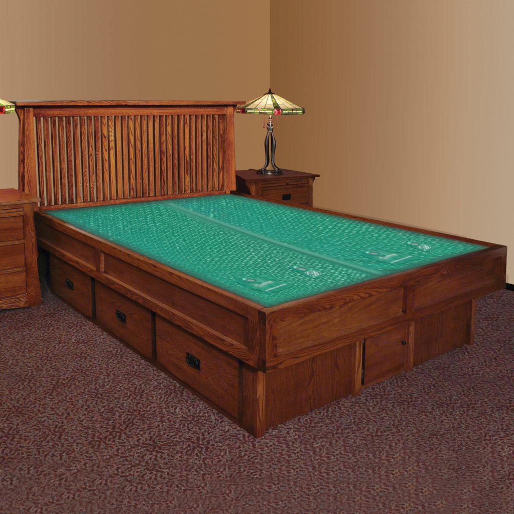Mission Creek Waterbed With Bookcase Headboard & Casepieces - InnoMax
