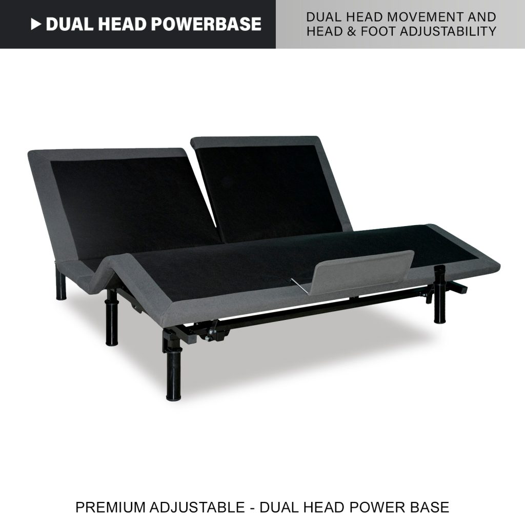 13″ Dual Head Air Bed with Adjustable Dual Head Power Base - InnoMax