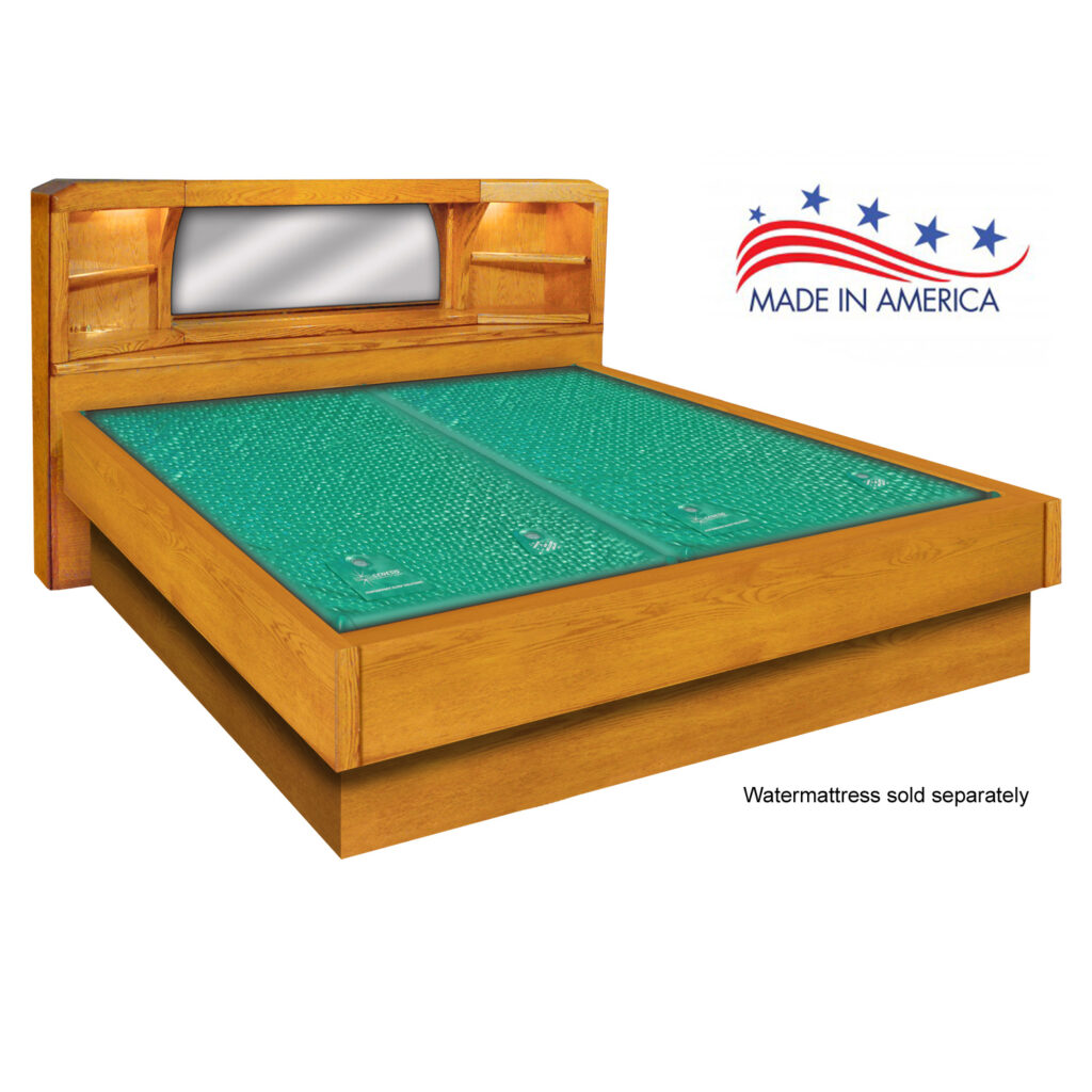Oak Marathon - Waterbed Headboard & Frame Set with Optional Piers - InnoMax