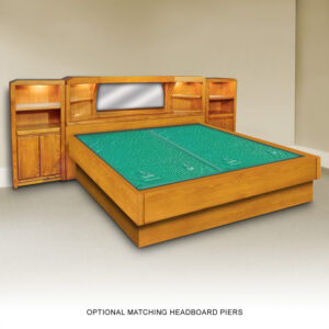 Oak Marathon - Waterbed Headboard & Frame Set with Optional Piers - InnoMax